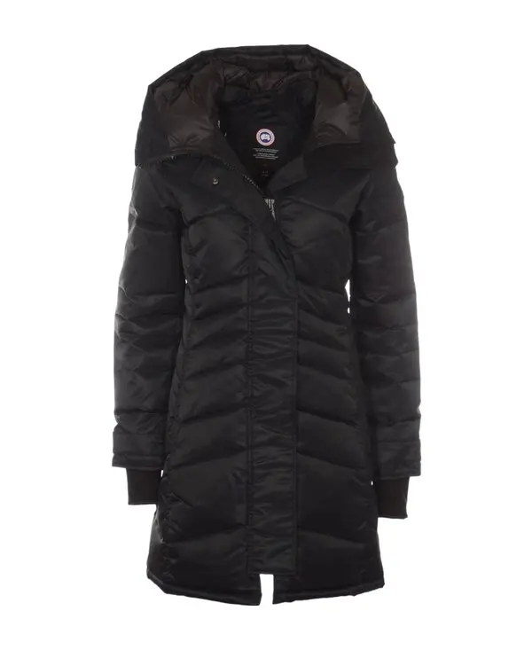 Canada Goose Logo Hooded Down Jacket - Black