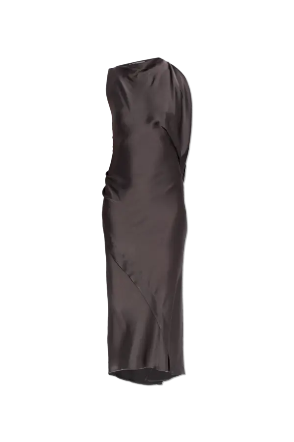 Victoria Beckham Asymmetrical Dress With A Slit - Grey
