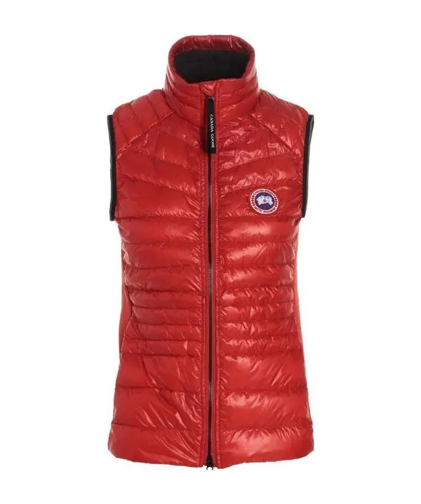 Canada Goose Logo Patch High-neck Gilet - Carmine