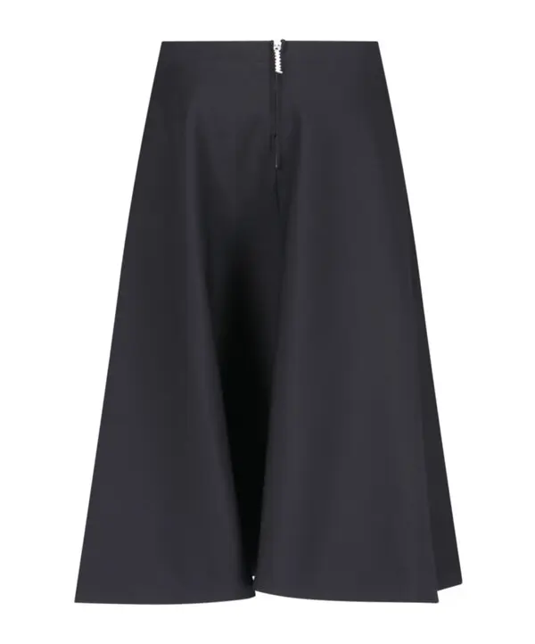 Marni Logo Embroidered Flared Midi Skirt