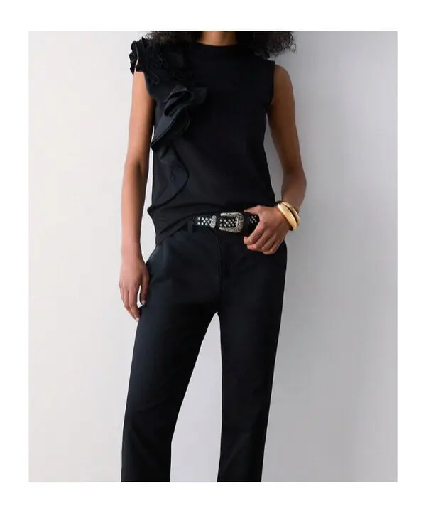 Liu Jo Taffeta Flounce Detail Top