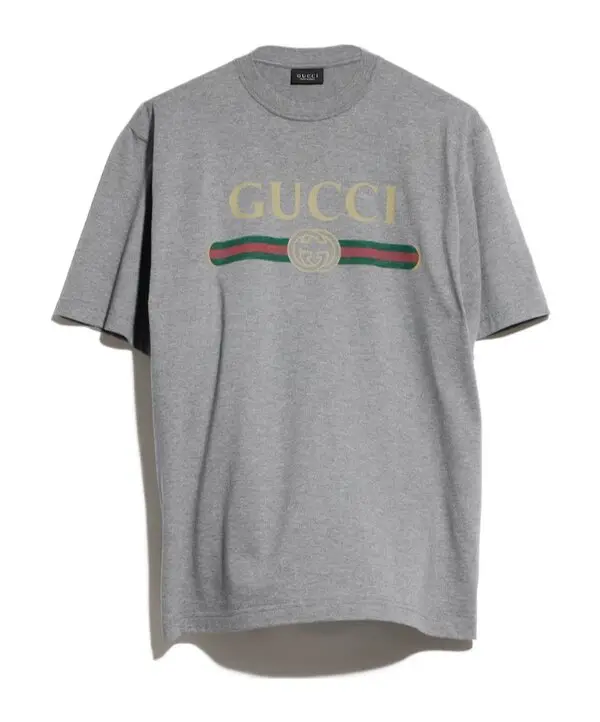 Gucci Logo Regular-fit T-shirt - Gray