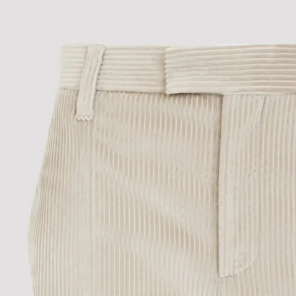 Brunello Cucinelli Corduroy Straight-leg Trousers - Sand Beige