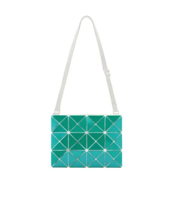 Issey Miyake Geometric-patterned Shoulder Bag - Water Green