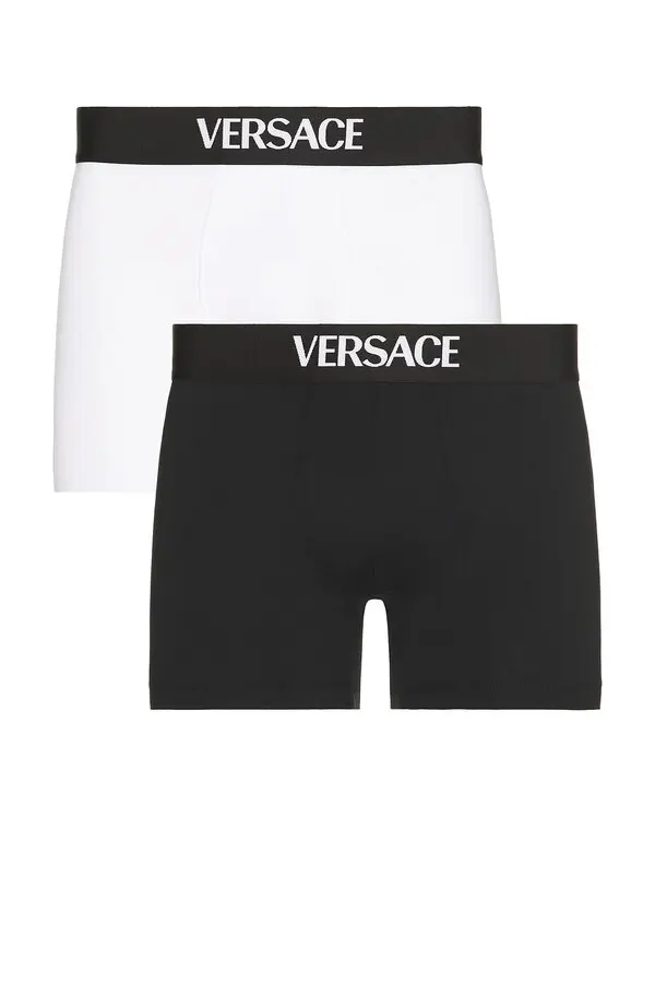 Versace Bi-pack Trunk In Multi - Black & White
