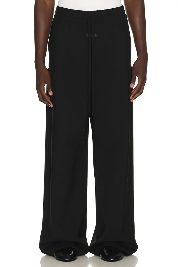 Fear Of God Wide Leg Drawstring Pants - Black