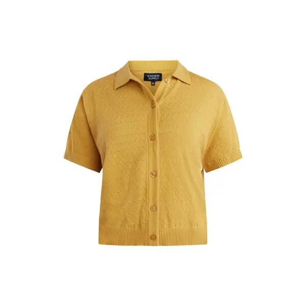 KNOWN SUPPLY Antigua Knit Top Honey - Yellow