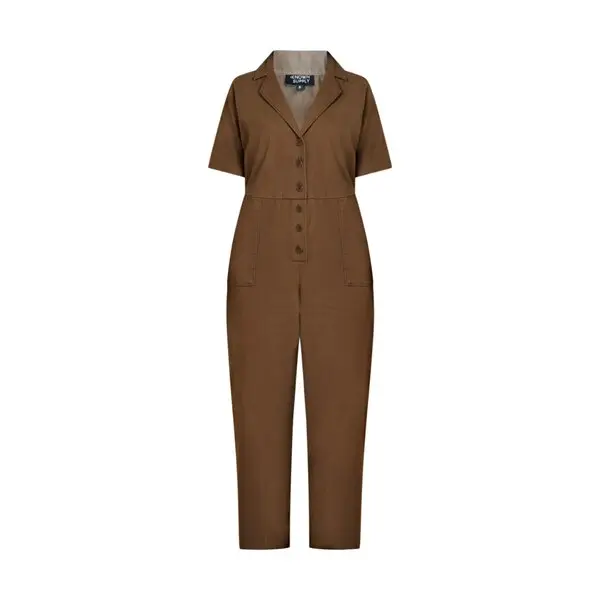 KNOWN SUPPLY Gemini Jumpsuit Teak - Brown