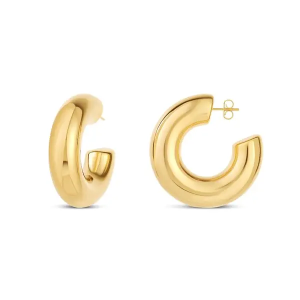 SHYMI Jumbo Tube Hoop Earrings - Gold