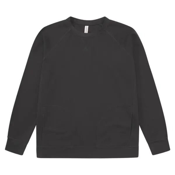 KNOWN SUPPLY Pocket Crewneck Sweatshirt Washed - Black