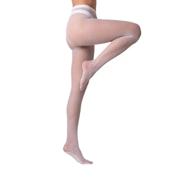 HEDOINE The Drama Fishnet Tights - White