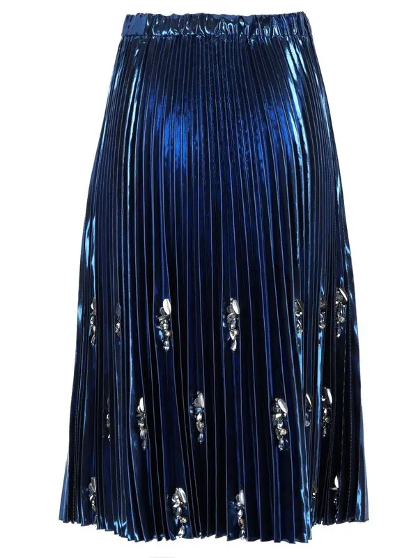 N°21 Jewel Detail Pleated Midi Skirt