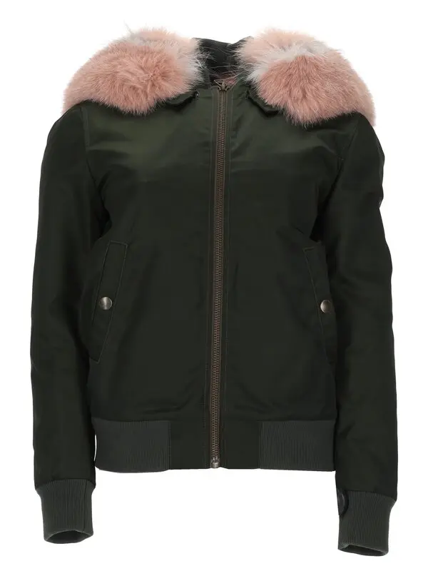 Mr & Mrs Italy Giacca Bomber Con Cappuccio - Green