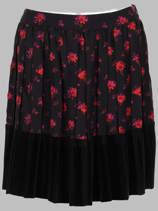 Alexander McQueen Printed Silk Skirt