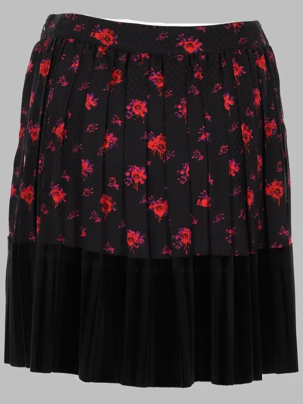 Alexander McQueen Printed Silk Skirt