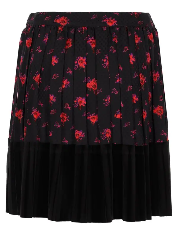 Alexander McQueen Printed Silk Skirt