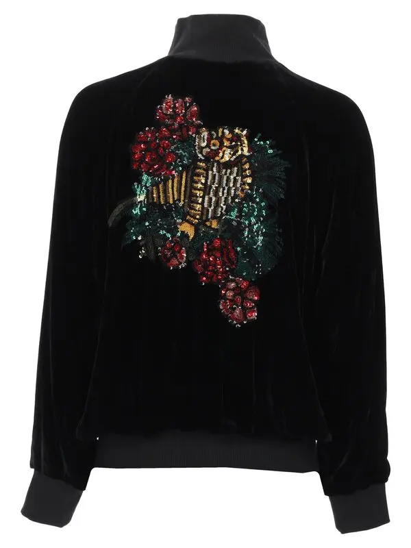 P.a.r.o.s.h Sequin Embellished Velour Jacket