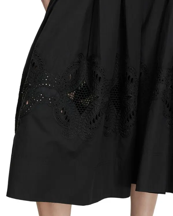 Veronica Beard Fynnley Eyelet Midi Skirt