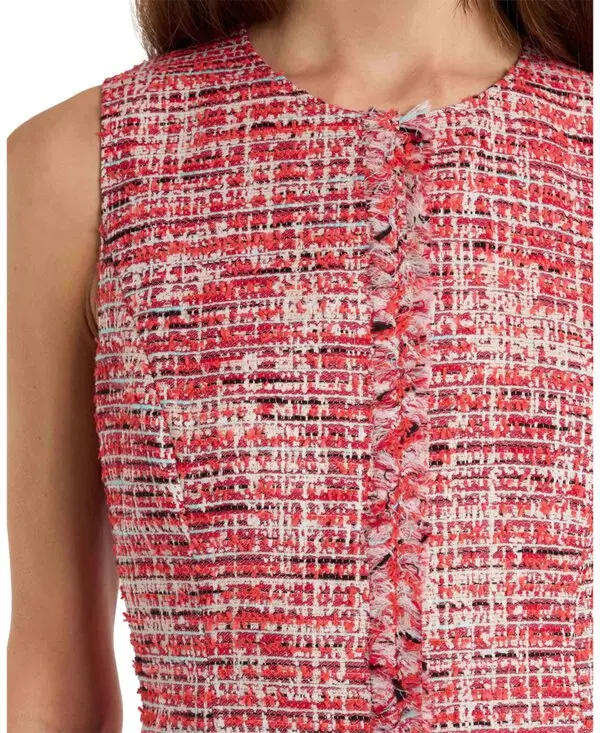 Santorelli Sleeveless Sheath Dress In Modern Tweed