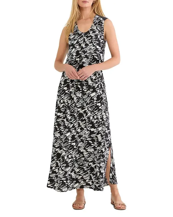 NIC+ZOE Margot Cursive Maxi Dress - Black Multi