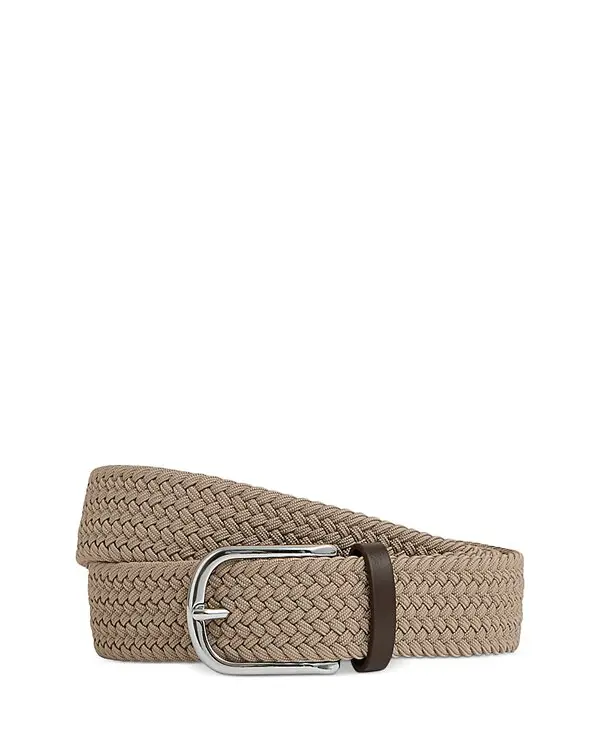REISS Elmont Woven Belt - Stone