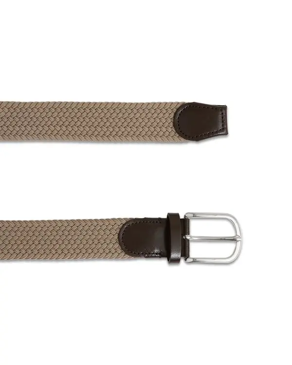 REISS Elmont Woven Belt - Stone