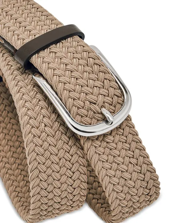 REISS Elmont Woven Belt - Stone