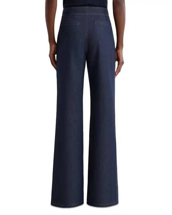 REISS Petite Edie Flare Pants In Denim