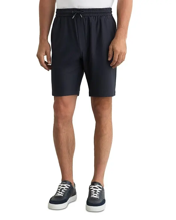REISS Ajay Seersucker Shorts - Navy