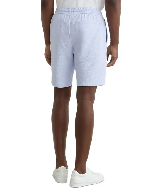 REISS Ajay Seersucker Shorts - Soft Blue