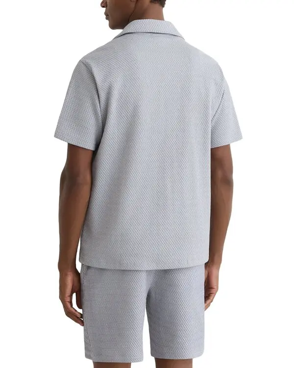 REISS Felipe Short Sleeve Jacquard Shirt
