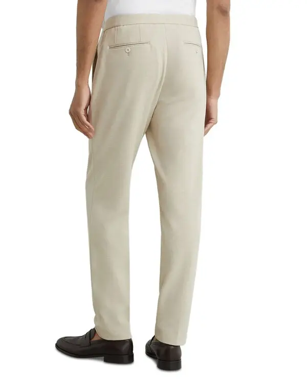 REISS Gerrard Tailored Fit Textured Jersey Trousers