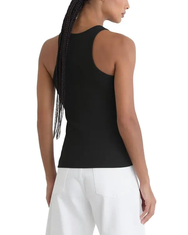 REISS Bella Round Neck Ribbed Vest
