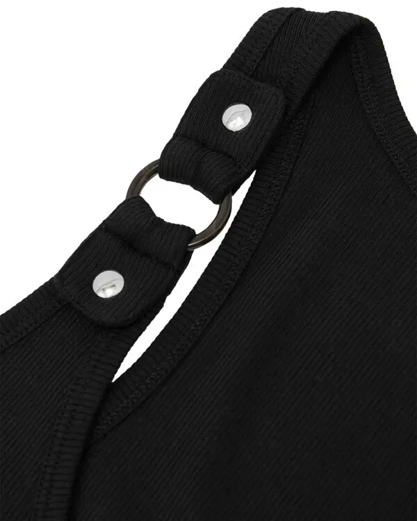 REISS Bella Round Neck Ribbed Vest
