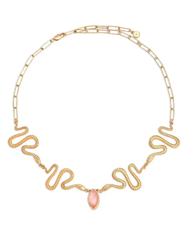 Ettika Serpentina Snake Choker Necklace - Pink