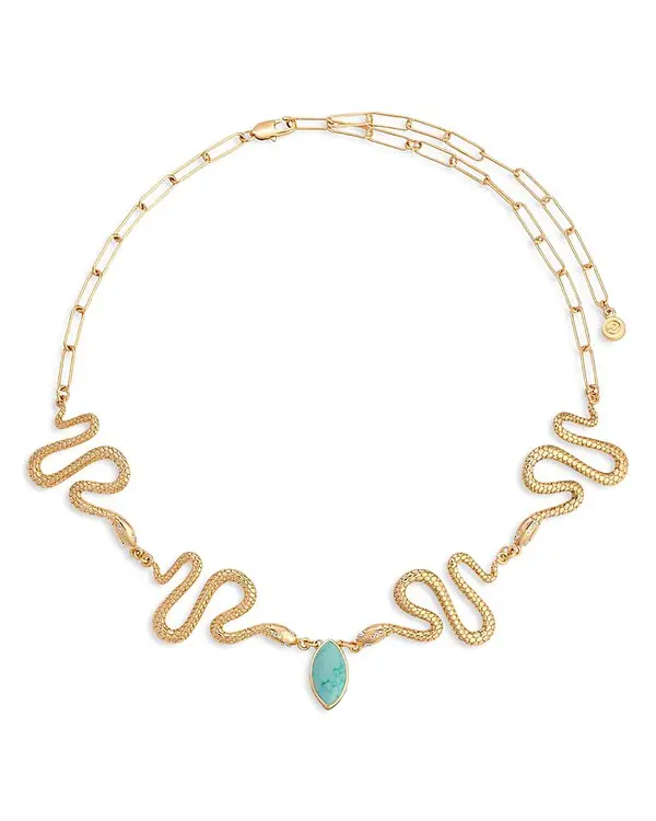 Ettika Serpentina Snake Choker Necklace, 12.25-16.25 - Turquoise