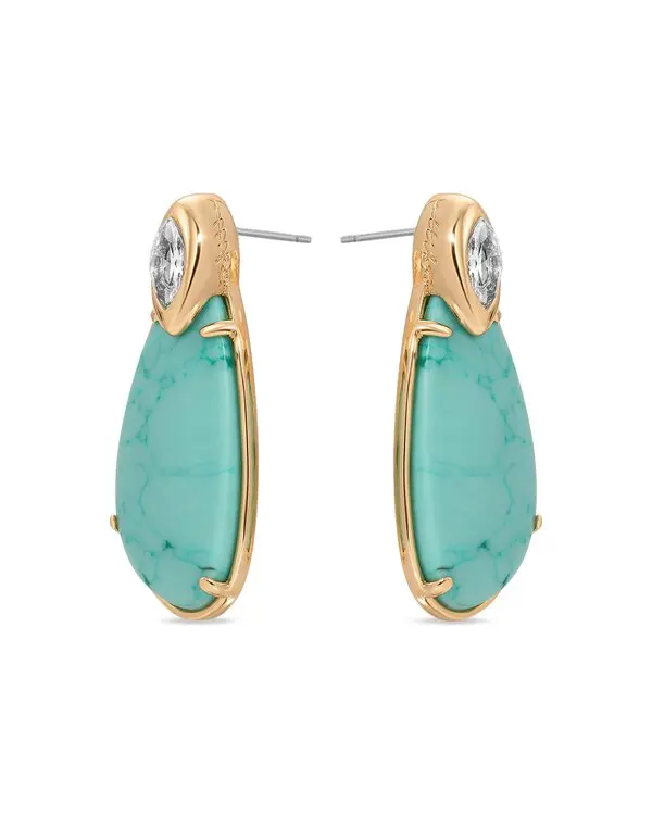 Ettika Majestic Cubic Zirconia & Stone Drop Earrings