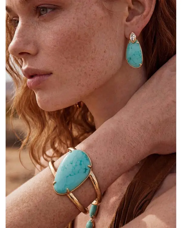 Ettika Majestic Cubic Zirconia & Stone Drop Earrings