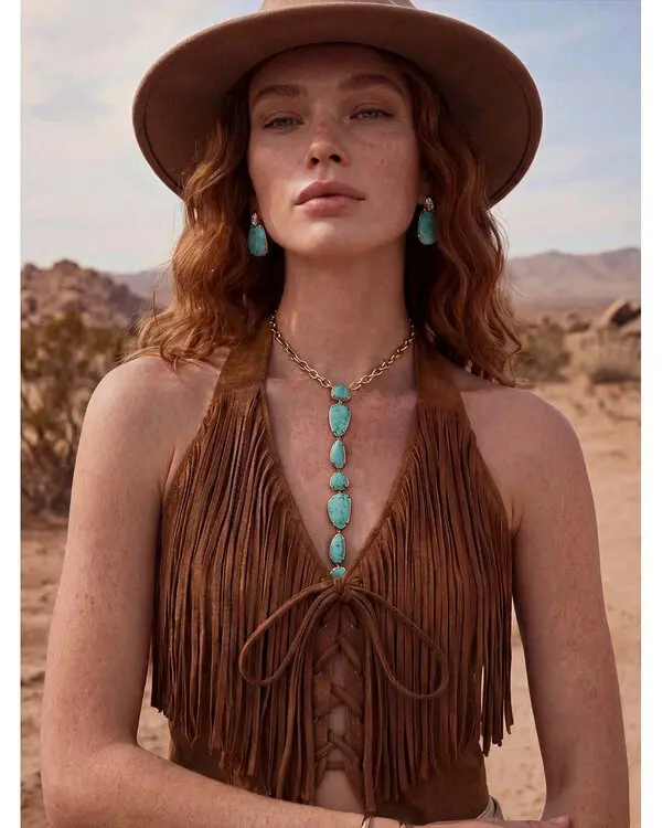 Ettika Majestic Stone Lariat Necklace