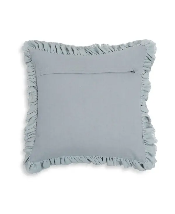 TOV FURNITURE Alessia Velvet Square Throw Pillow - Blue