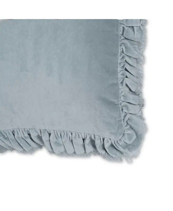 TOV FURNITURE Alessia Velvet Square Throw Pillow - Blue