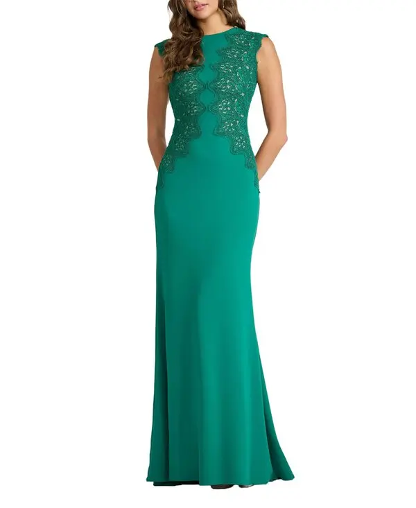 Tadashi Shoji Gant Embroidered Lace Gown