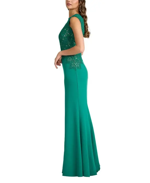 Tadashi Shoji Gant Embroidered Lace Gown