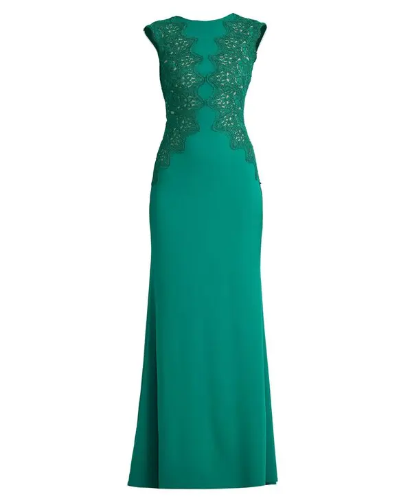 Tadashi Shoji Gant Embroidered Lace Gown
