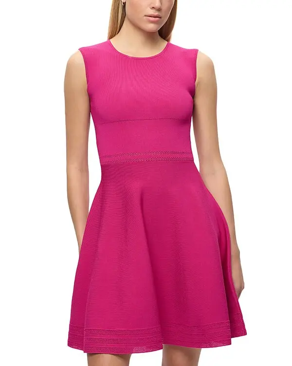 Herve Leger The Anna Knit Dress - Magenta