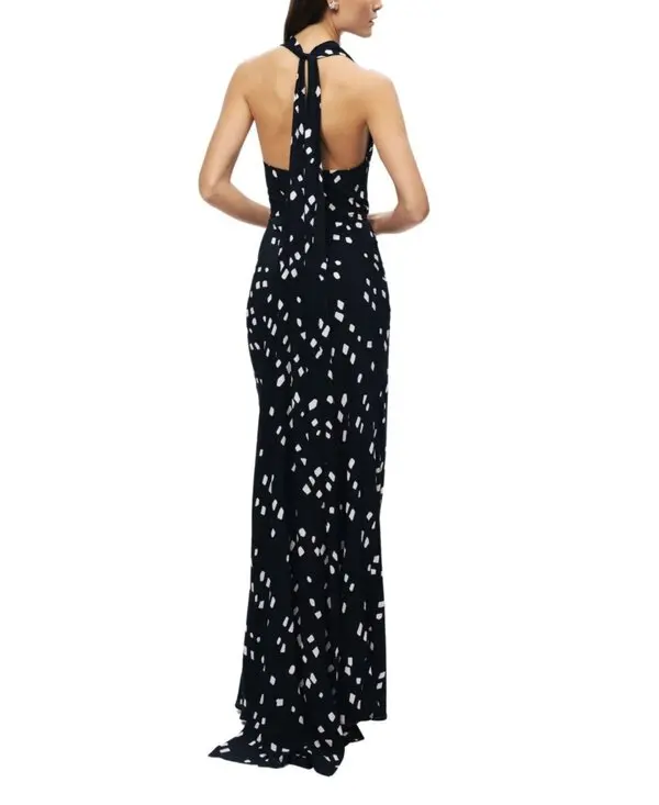 NOCTURNE Printed Halter Neck Maxi Dress