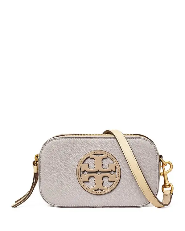 Tory Burch Miller Mini Leather Crossbody - Bay Gray