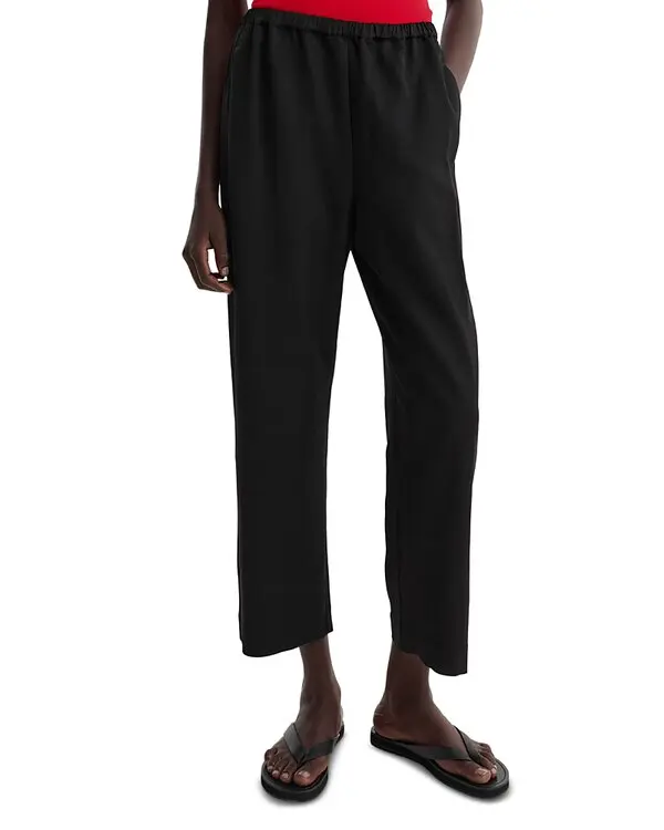 RÓHE Cropped Wide Leg Trousers - Black