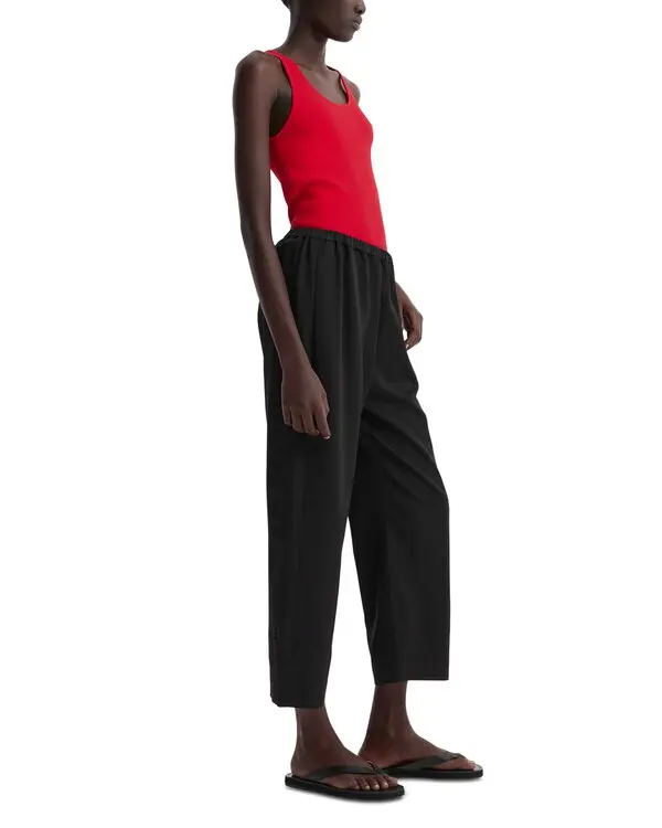 RÓHE Cropped Wide Leg Trousers In Technical Jersey
