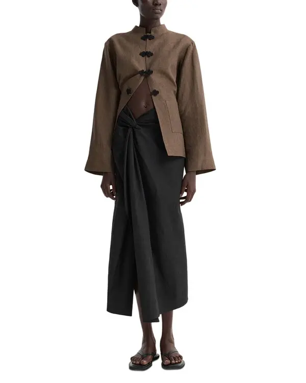 RÓHE Textured Sarong Skirt
